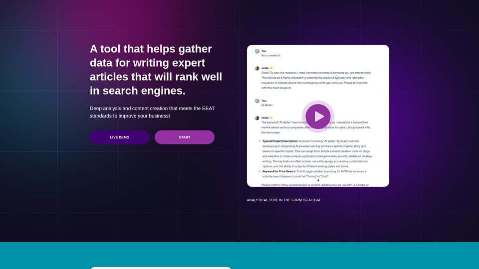 eeat - Una herramienta que ayuda a recopilar datos para escribir ...