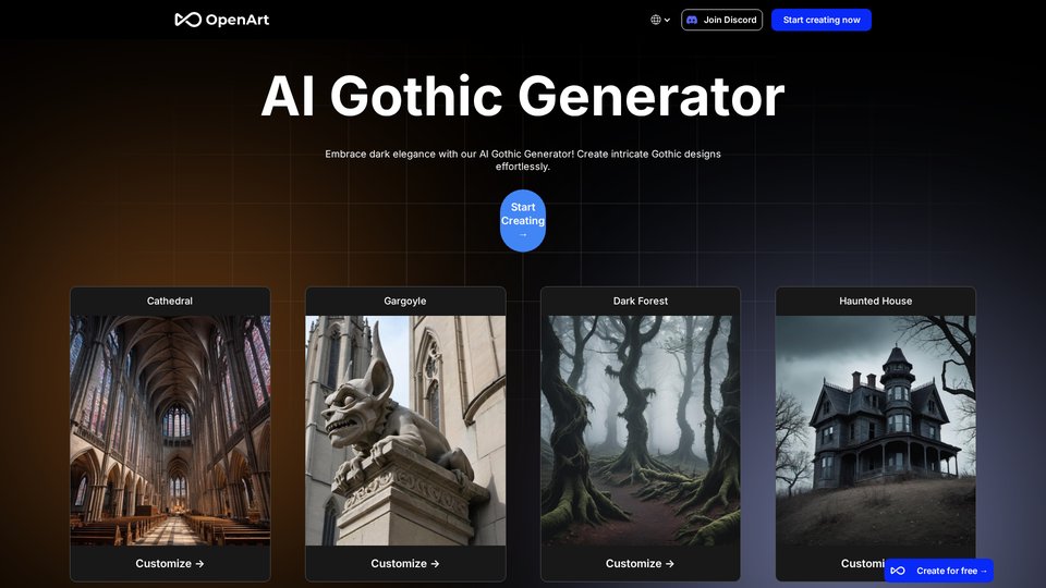 AI Gothic Generator: Free Text to Gothic Art Creation