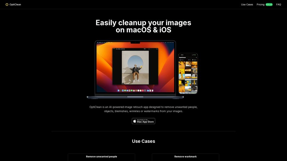 OptiClean - Limpia fácilmente tus imágenes en macOS e iOS