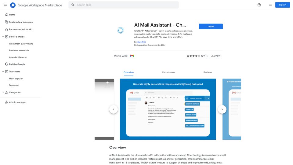 AI Mail Assistant: ChatGPT-Powered Gmail Tool
