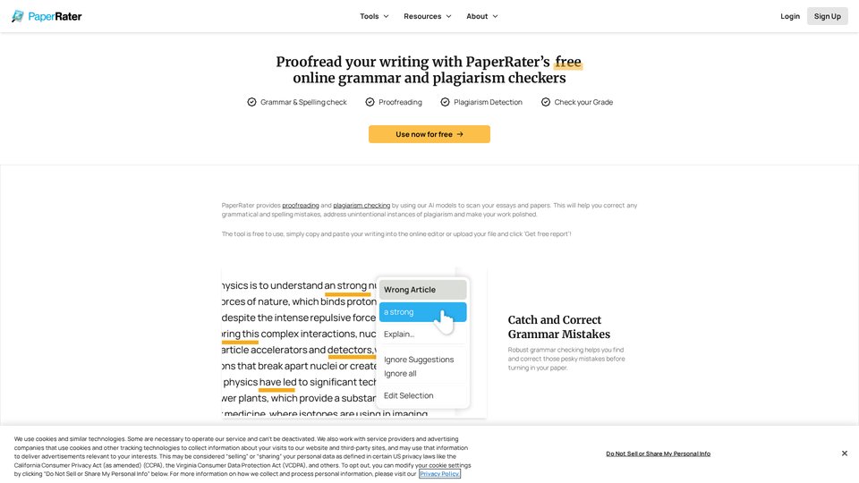 PaperRater: Free Online Proofreader with Grammar Check & Plagiarism ...