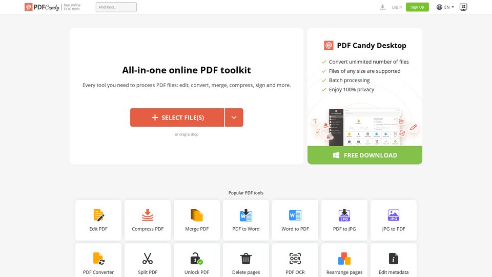 90+ Free PDF Tools Online - PDF Candy