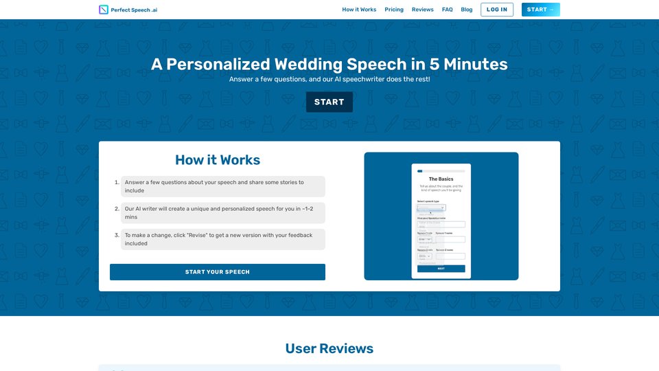 PerfectSpeech.ai: Personalized AI Wedding Speeches in Minutes