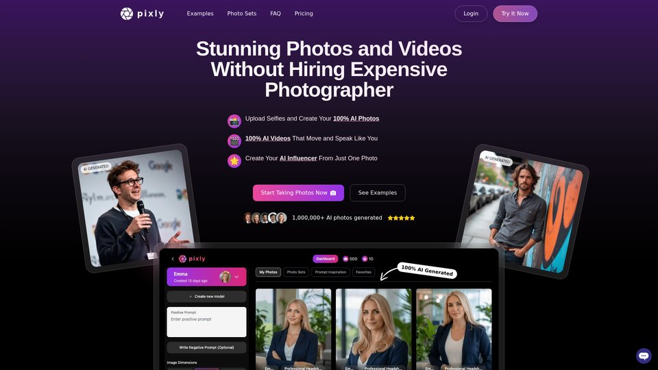 AI Photo, Video & Influencer Generator | Pixly.app