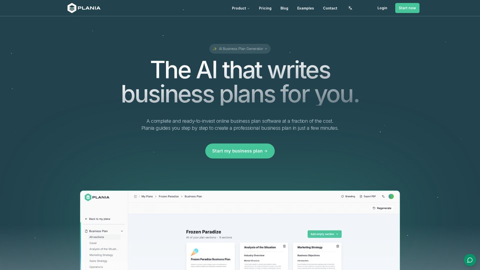 Plania: Generador de Planes de Negocio con IA - Crea un Plan Ganador