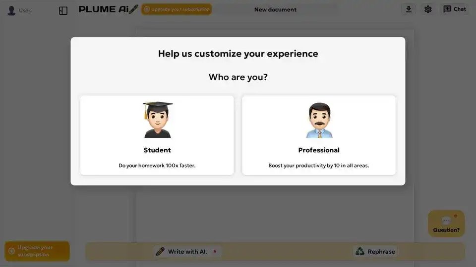 Plume AI : Votre assistant d'écriture intelligent propulsé par l'IA