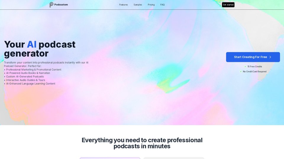 Generador de Podcasts con IA | Crea Podcasts Profesionales con IA