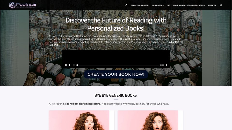 Pooks.ai: Libros personalizados con IA para una lectura a medida
