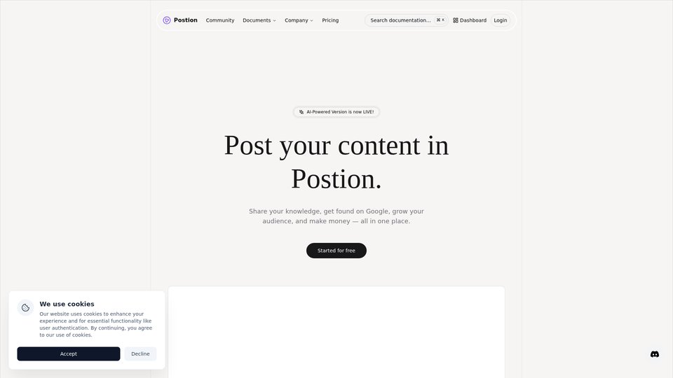 Postion - All-in-One Creator Platform for Content Monetization