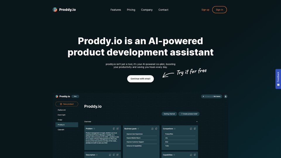 Proddy.io: AI-Powered Product Management