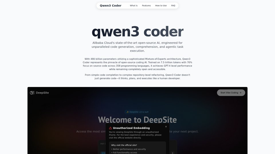 Qwen3 Coder：最先进的开源代码大语言模型