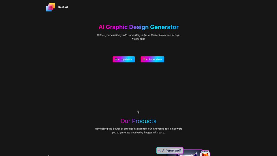 Rast.AI: AI Logo & Poster Maker with Graphic Design Editor