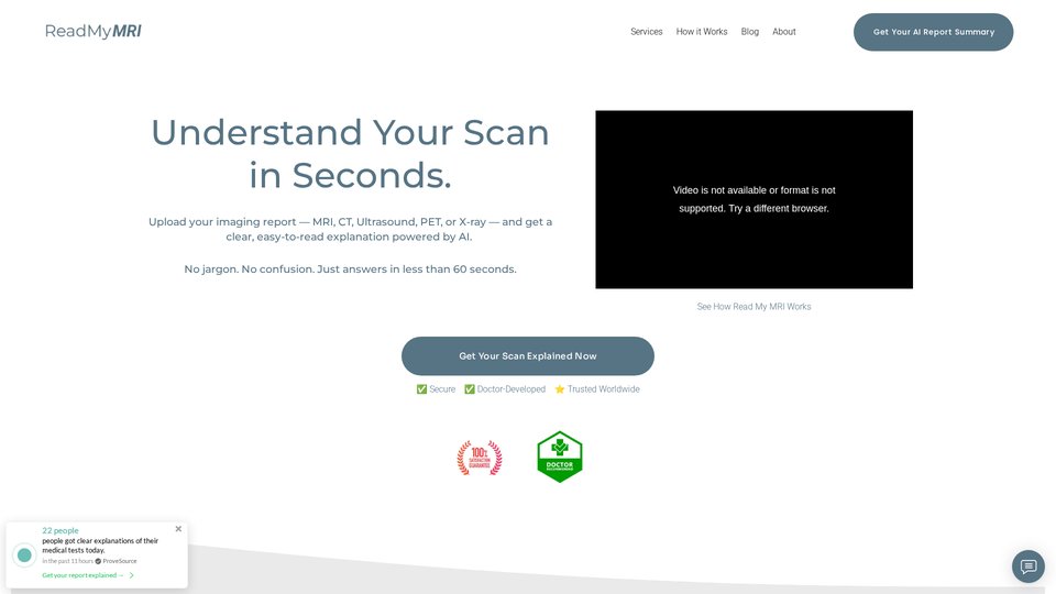 Read My MRI | AI-Powered Radiology Reports