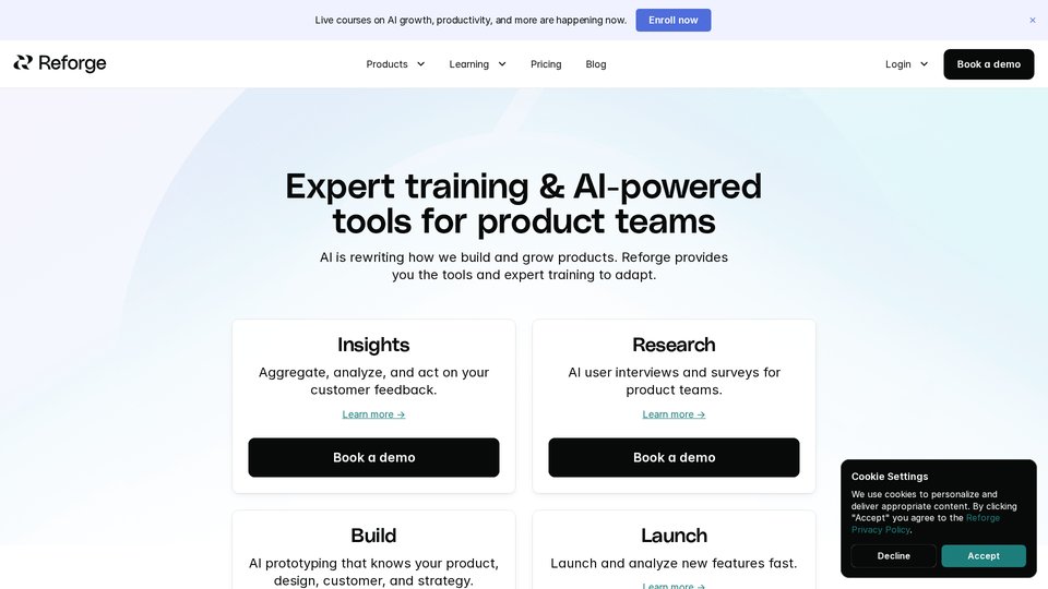 Reforge: Product Management Courses & AI Solutions
