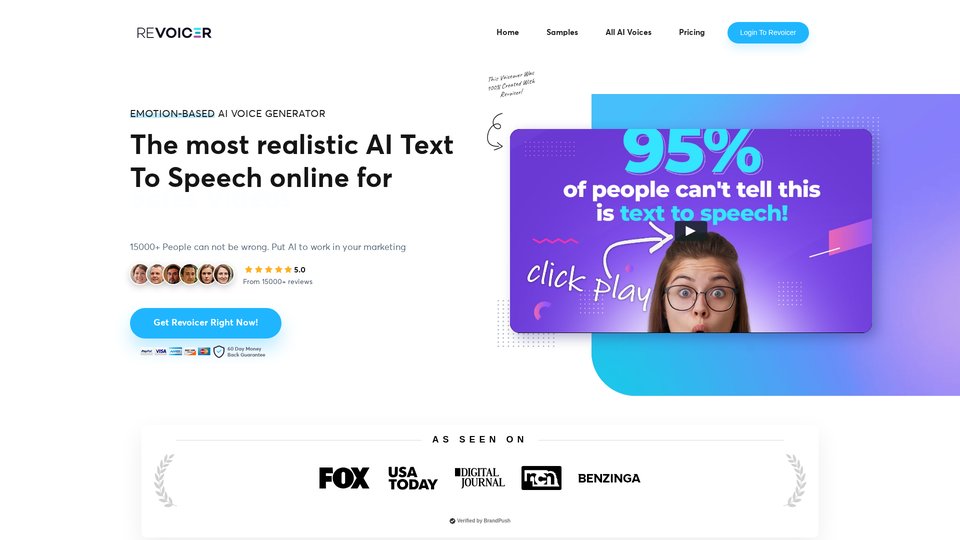 Revoicer: Emotion-Based AI Text to Speech Voice Generator