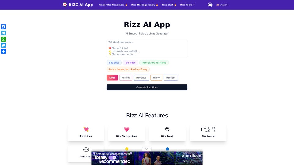 Rizz AI GPT: AI-Powered Rizz Line Generator for Dating Success