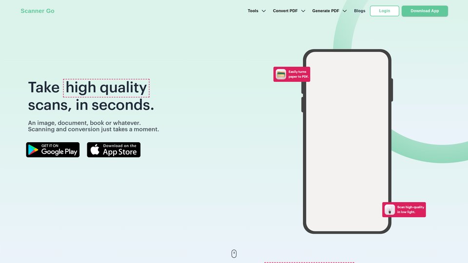 Scanner Go: Easy-to-Use Free PDF Tool