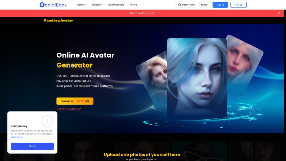 SocialBook AI Avatar-Generator: Erstellen Sie benutzerdefinierte ...