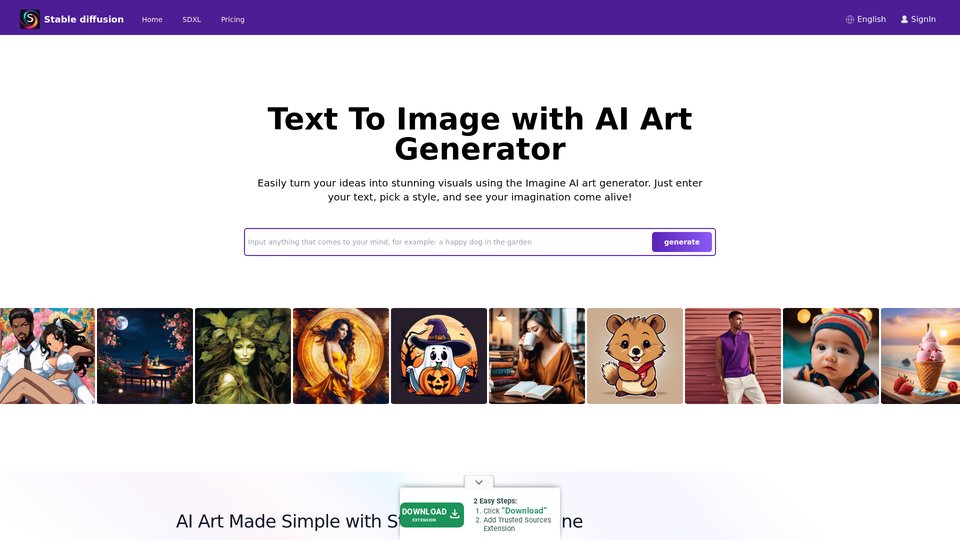 Stable Diffusion AI Generator Online | Stable Diffusion XL Powered