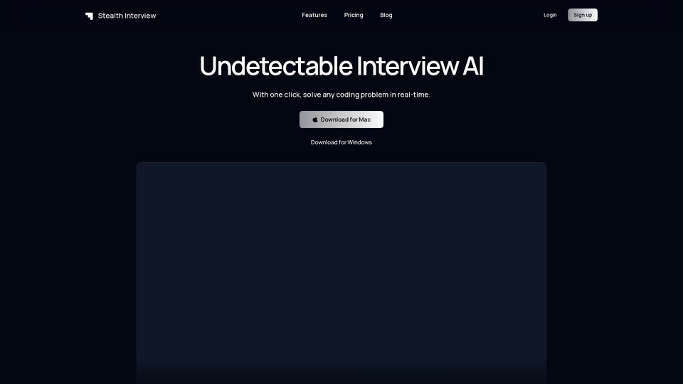 Undetectable Interview AI: Ace Coding Interviews Undetected