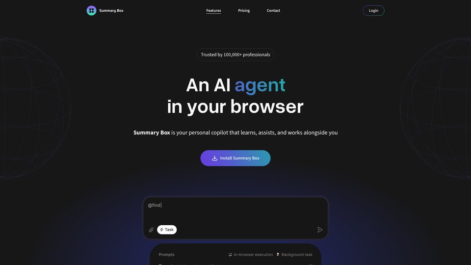 Summary Box - Your AI Copilot for the Web