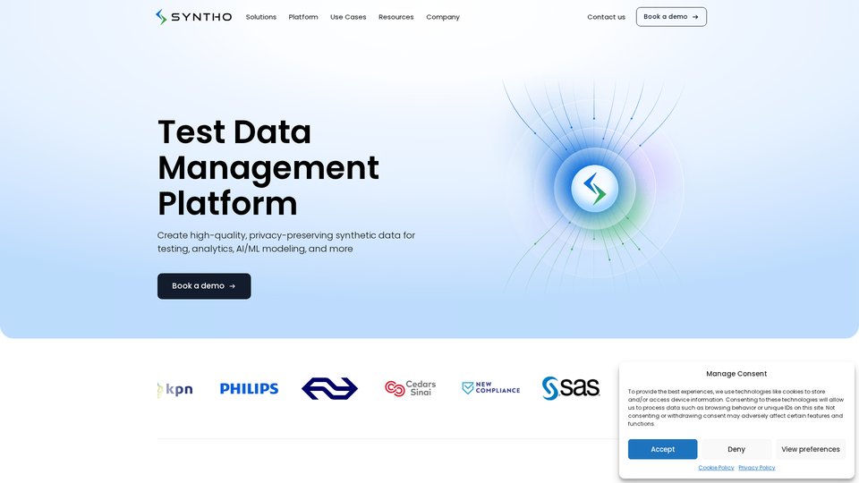 Syntho: AI-Generated Synthetic Data Platform for Data-Driven Solutions