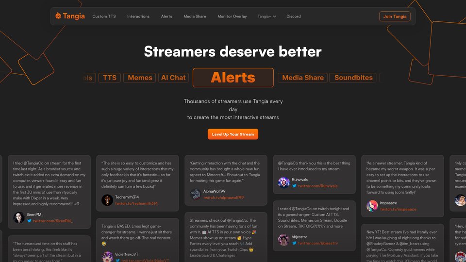 Tangia - Supercharge Chat Engagement on Your Stream