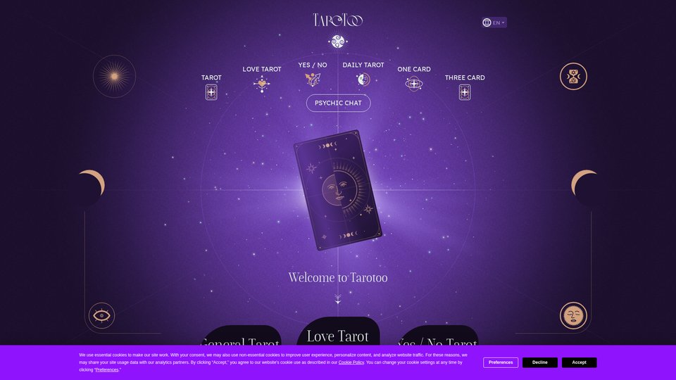 Kostenlose Tarot- und Hellseher-Lesungen Online | Tarotoo