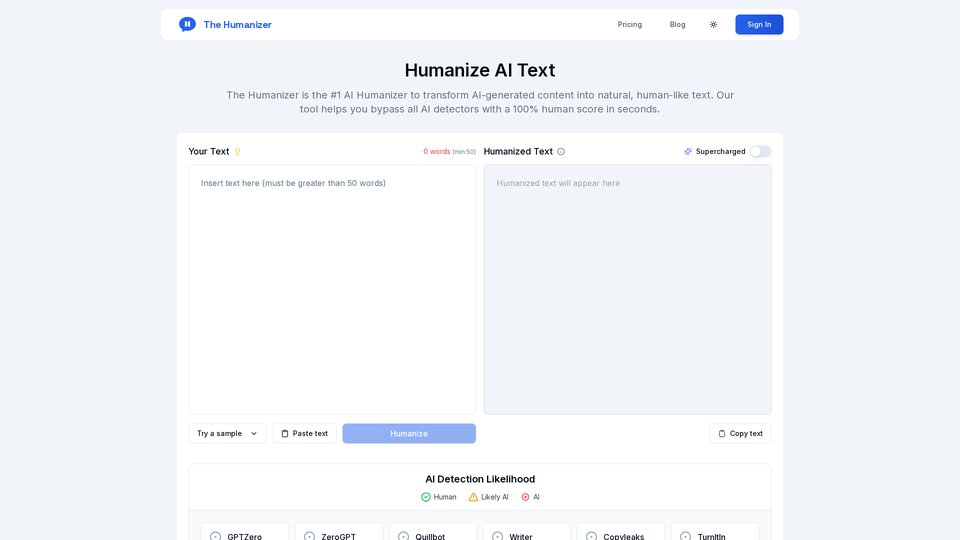 AI Humanizer: Transform AI Text to Human-Like Content