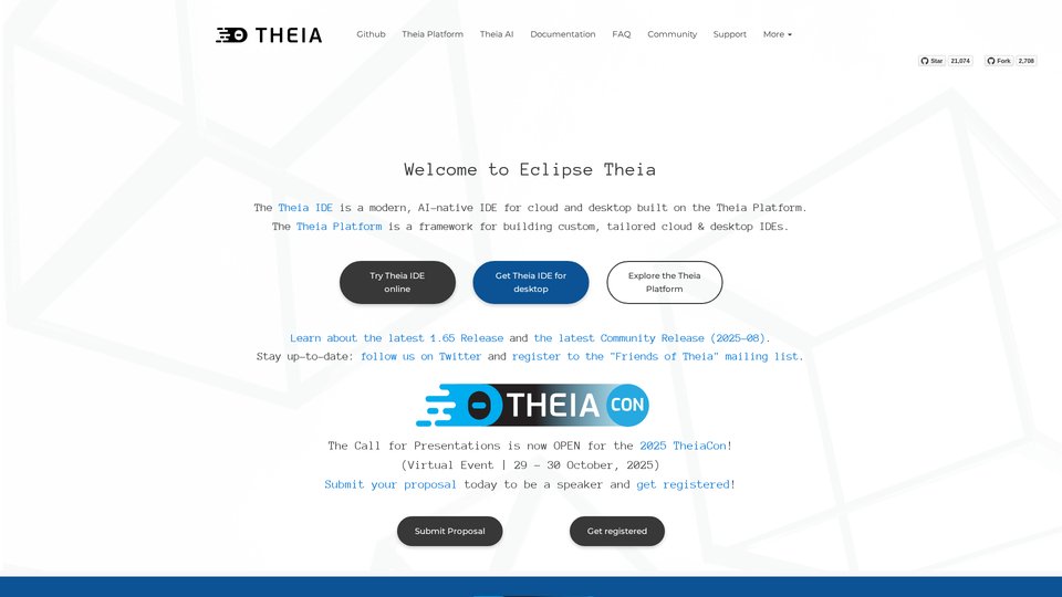 Theia IDE：AI原生开源云和桌面IDE