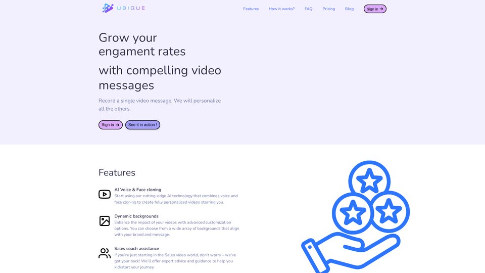 Ubique : Messages vidéo personnalisés par l’IA pour la prospection ...