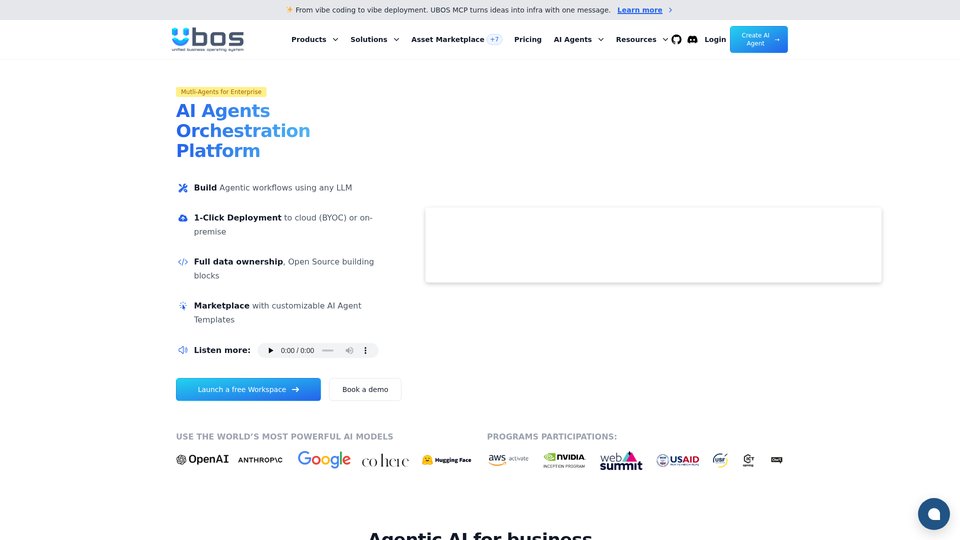 UBOS - Business Operating System for AI Agents