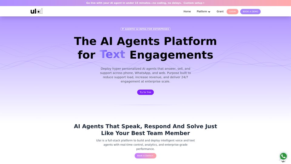 Ulai: #1 AI Voice Agent Platform for Enterprise Business