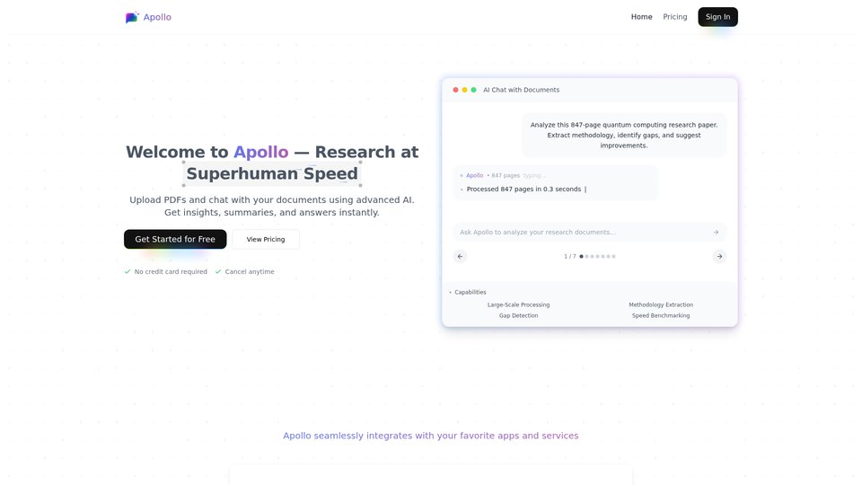 Apollo AI: Chatten Sie mit PDFs und analysieren Sie Dokumente sofort