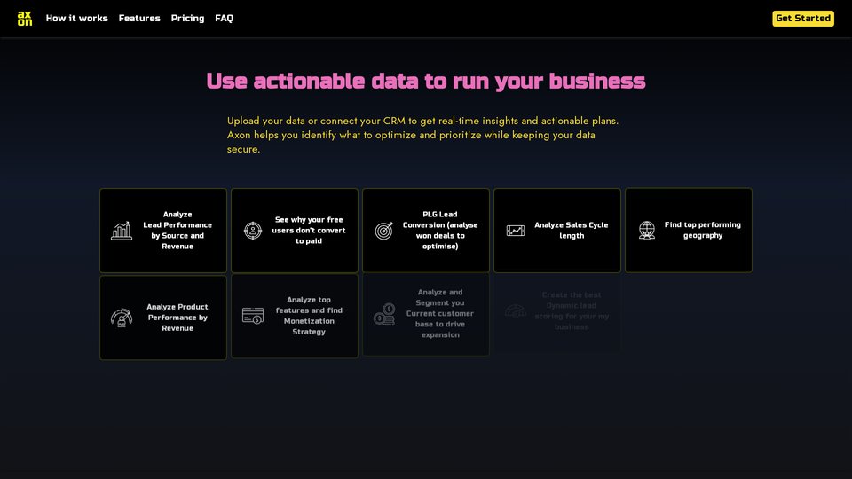 AXON: Revenue Solution with AI-Powered Data Analysis