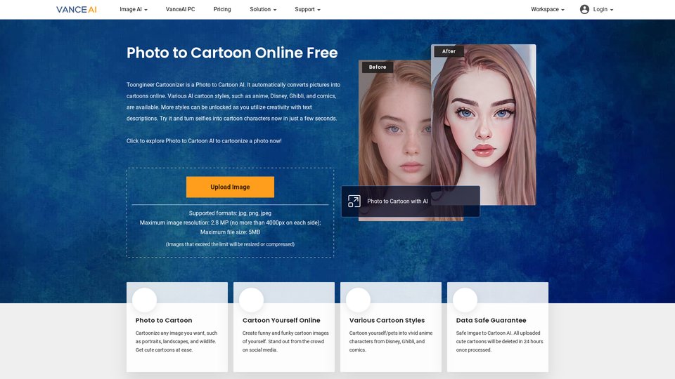 Toongineer Cartoonizer: Turn Photo to Cartoon Online with AI