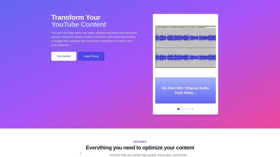 YouTube Transcript Optimizer: AI-Powered Content Transformation